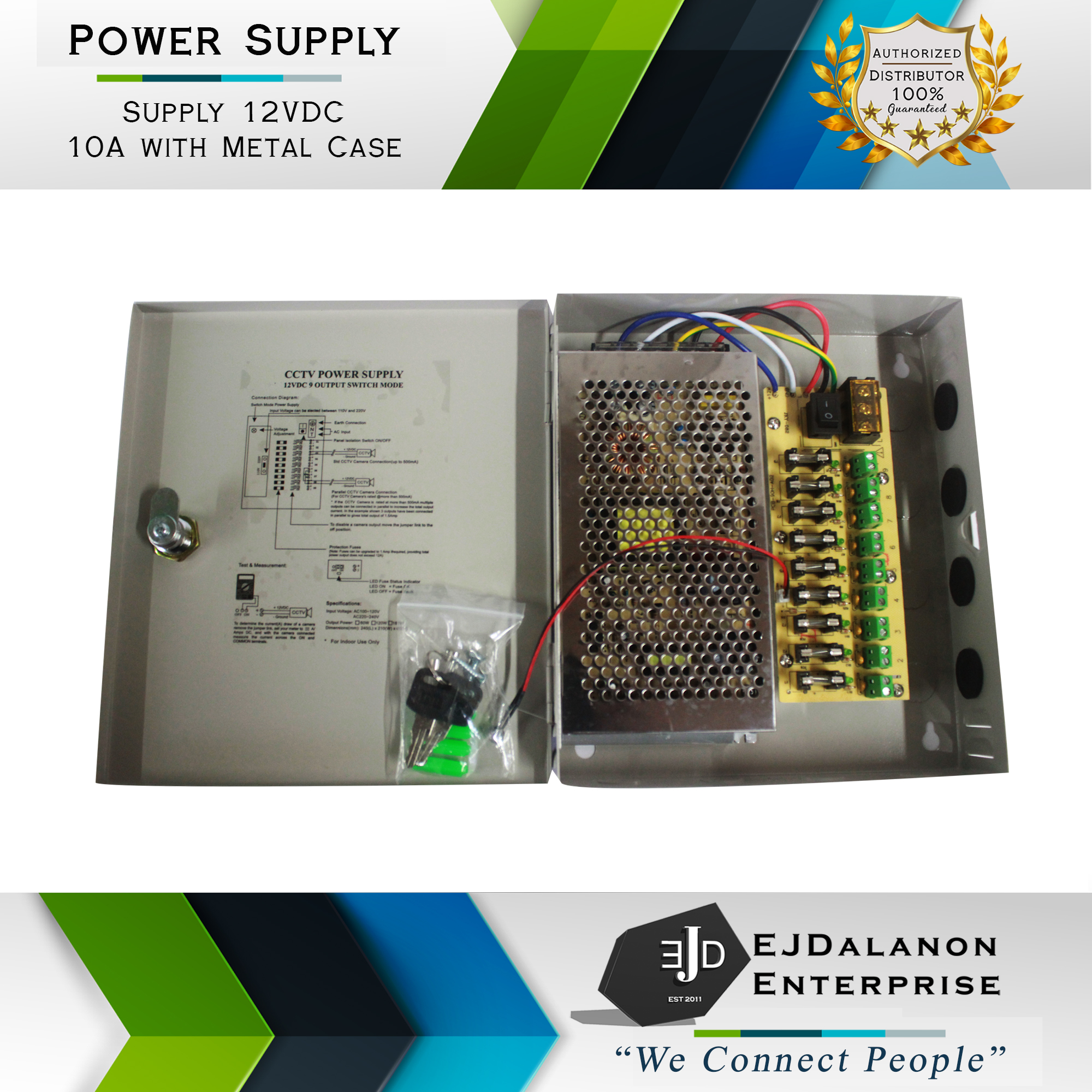 Centralized Power Supply 12VDC 10A with Metal Case | 12V Power Supply ...