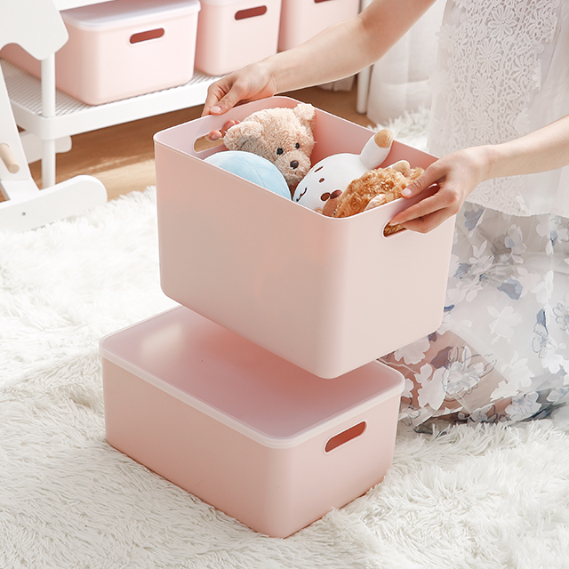 Livingplus Cleo Pink Storage Bin / organizer bin japan quality ...