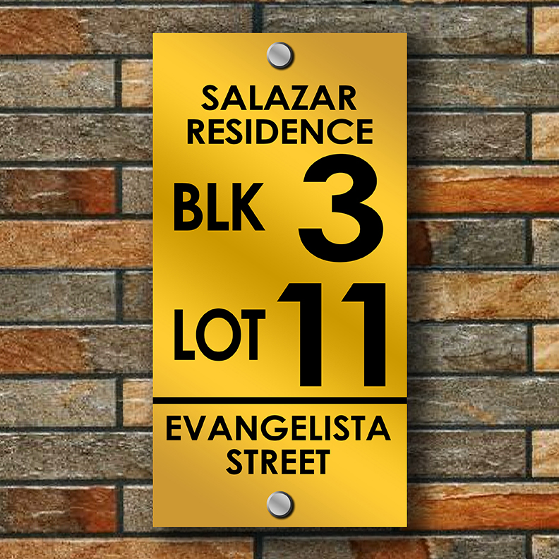 10x15 inches Home Address Plate Design Model Acrylic Fiber Glass 3mm ...