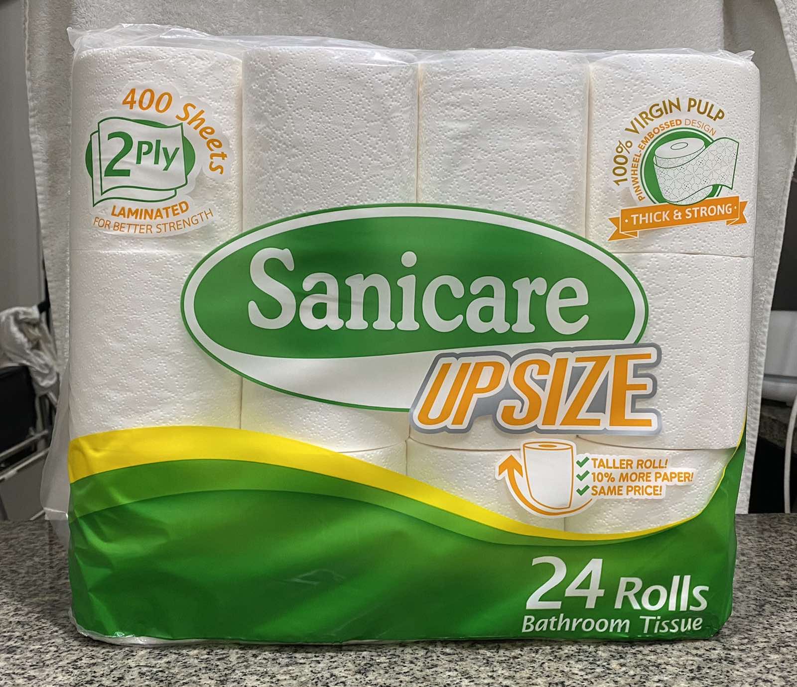 Sanicare Bathroom Tissue UPSIZE 24 Rolls 400 Sheets 2ply | Lazada PH