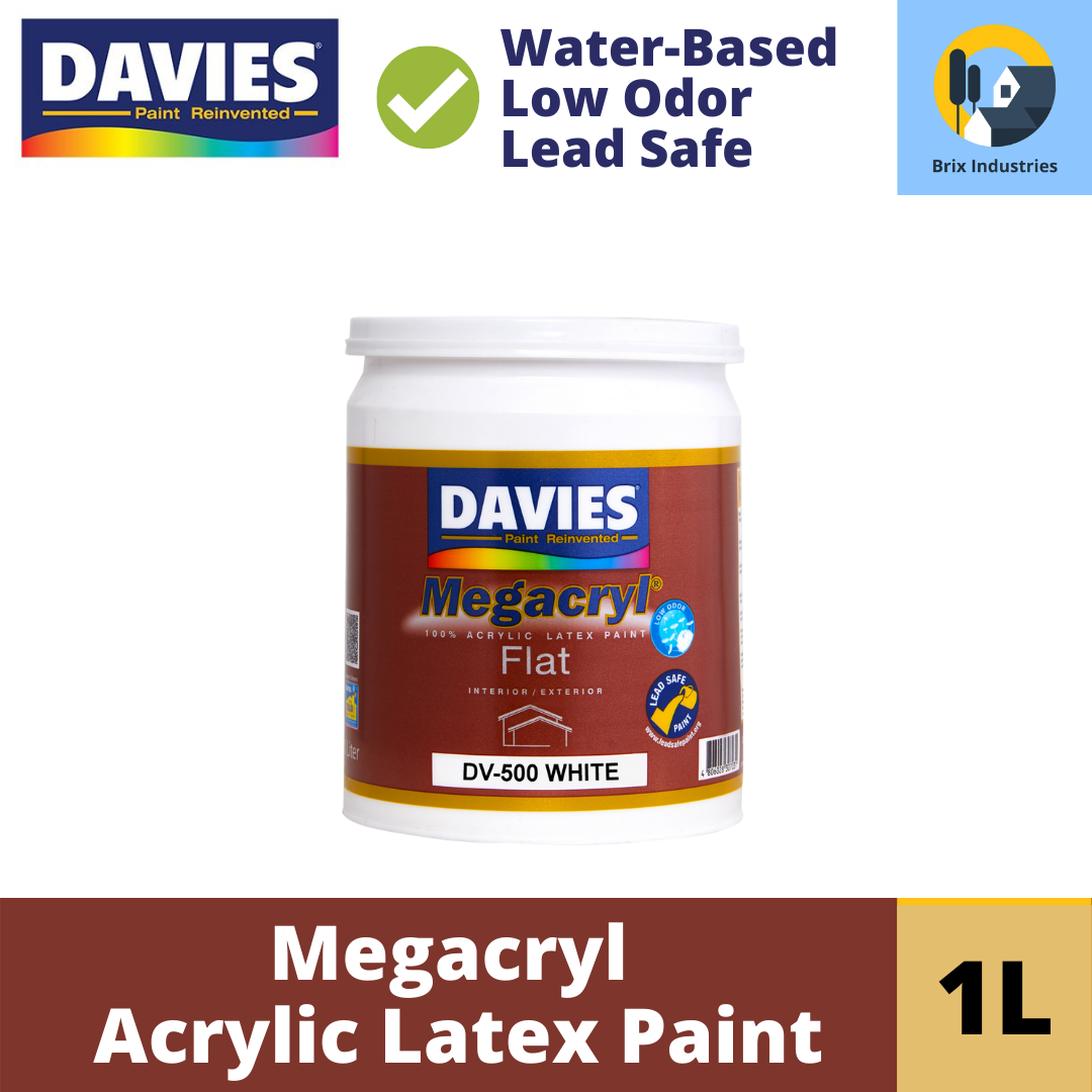Davies Megacryl Premium Latex Paint 1 Liter Flat / Semi-Gloss / Gloss ...