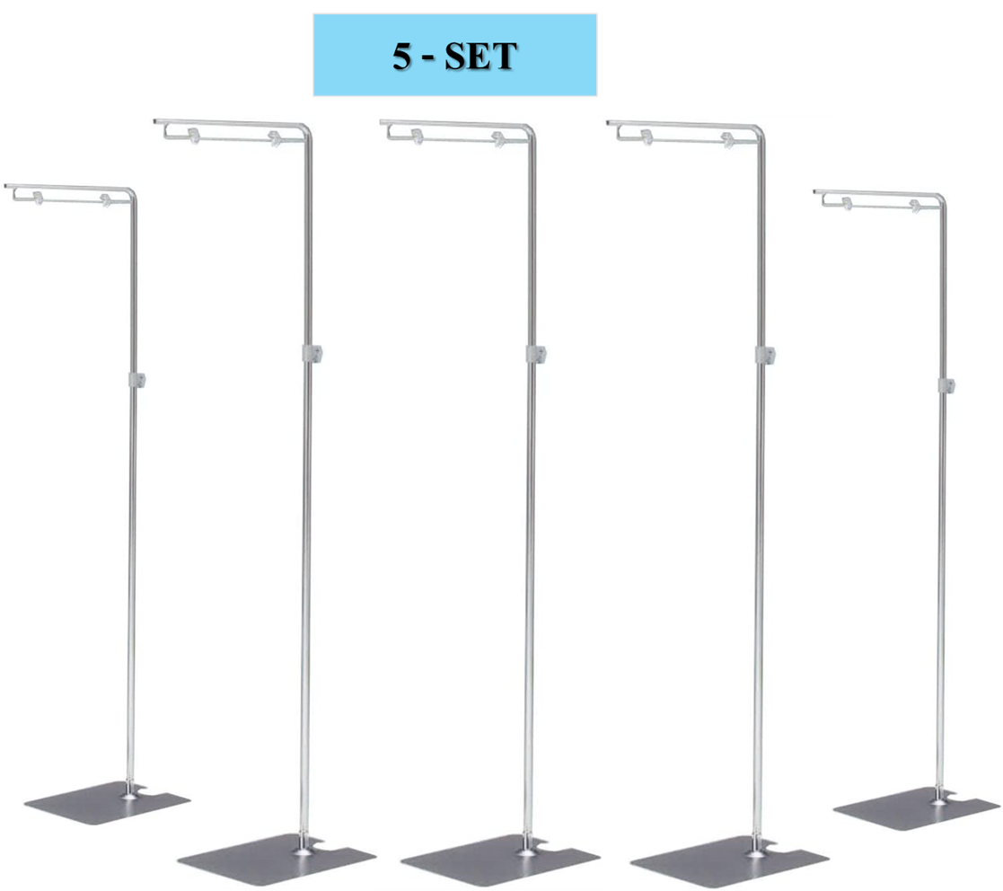 Floor Stand (5 SET) Chrome-plated (Height Adjustable 137~250cm ...
