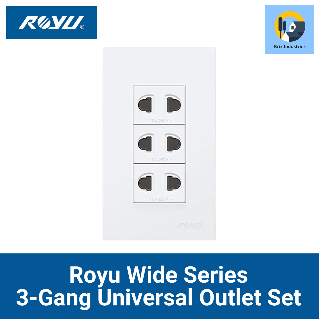 Royu Wide Series Universal Outlet Set 1 2 3 Gang WD111 WD113 WD115 ...
