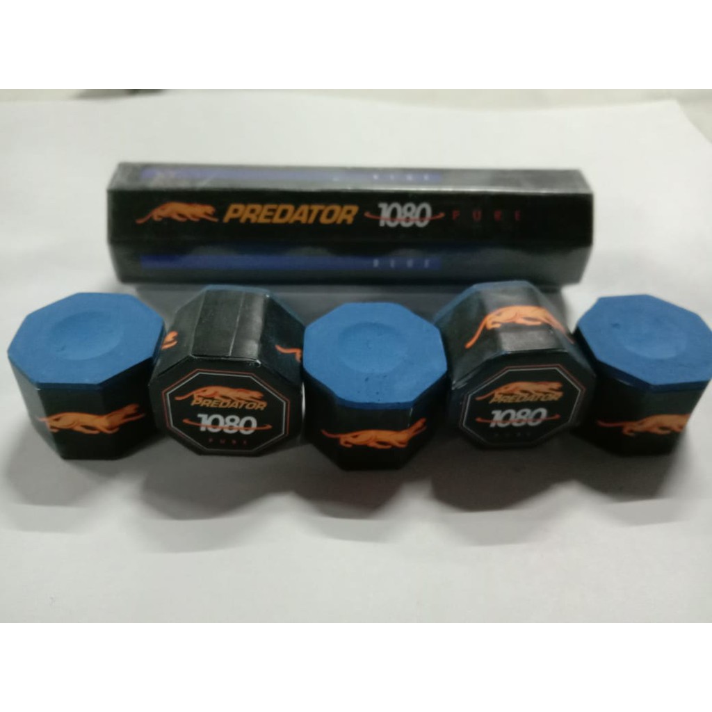 1 Tube (5pcs) PREDATOR OCTAGON BLUE BILLIARDS CUE CHALK ( tisa ng ...