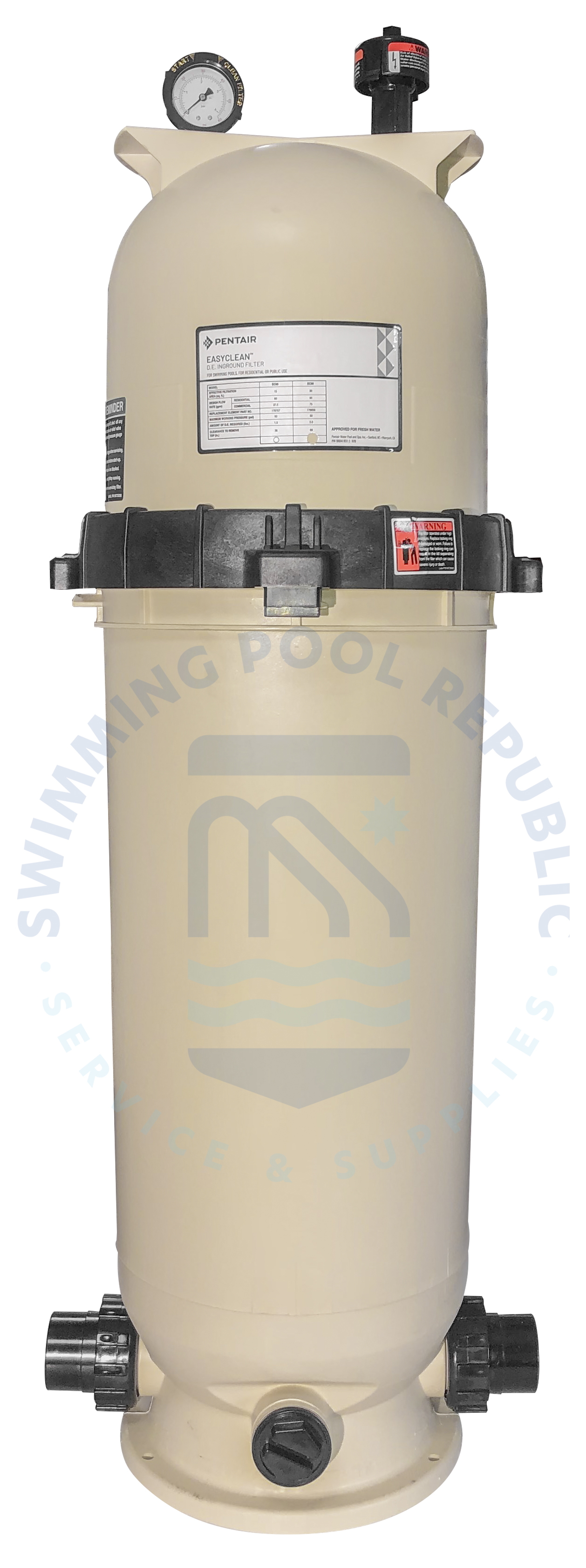 Swimming Pool DE Filter, Pentair EC90 EasyClean Cartridge DE Filter, No ...