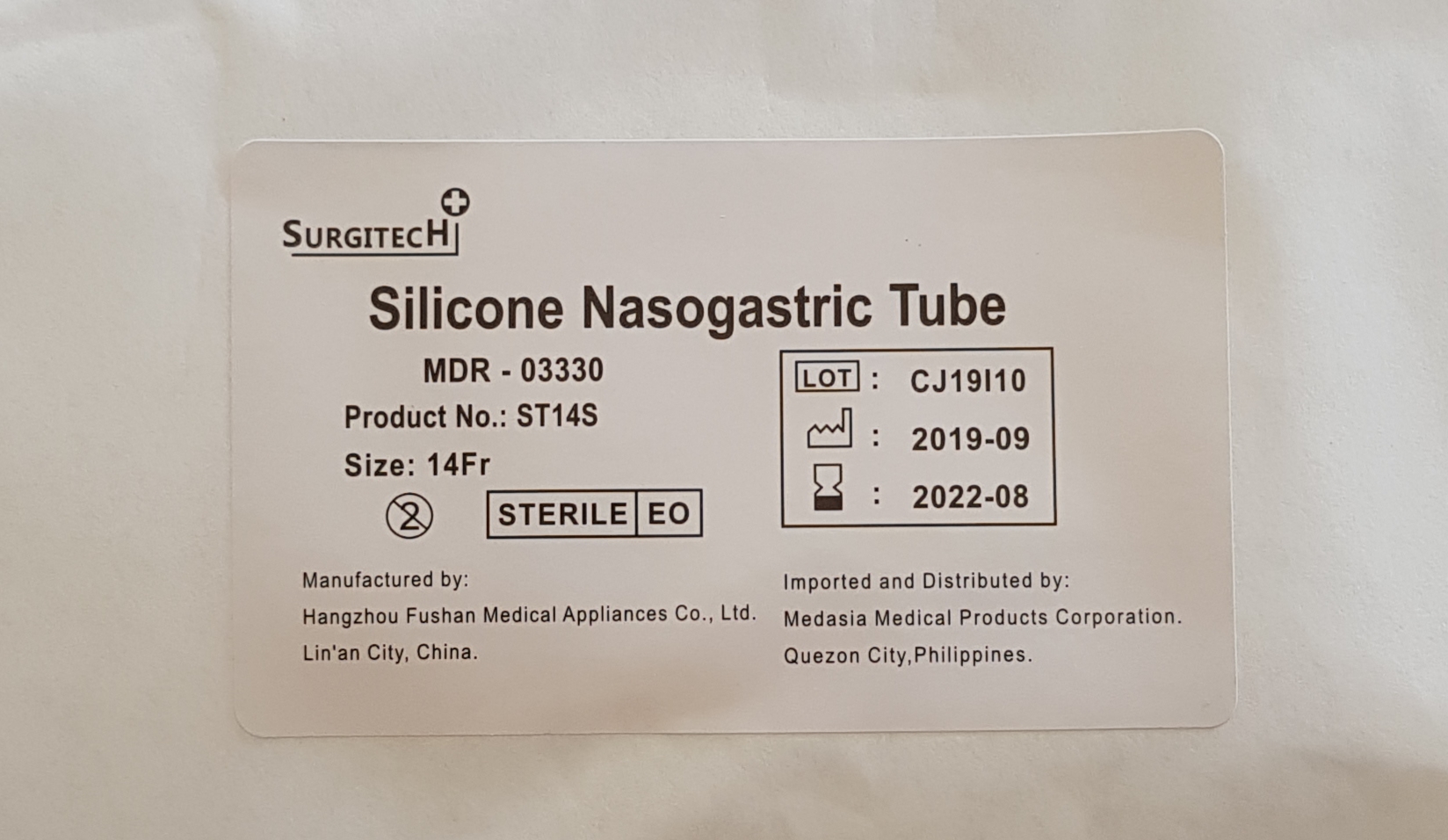 NGT FR14 Surgitech Silicone Nasogastric Tube | Lazada PH