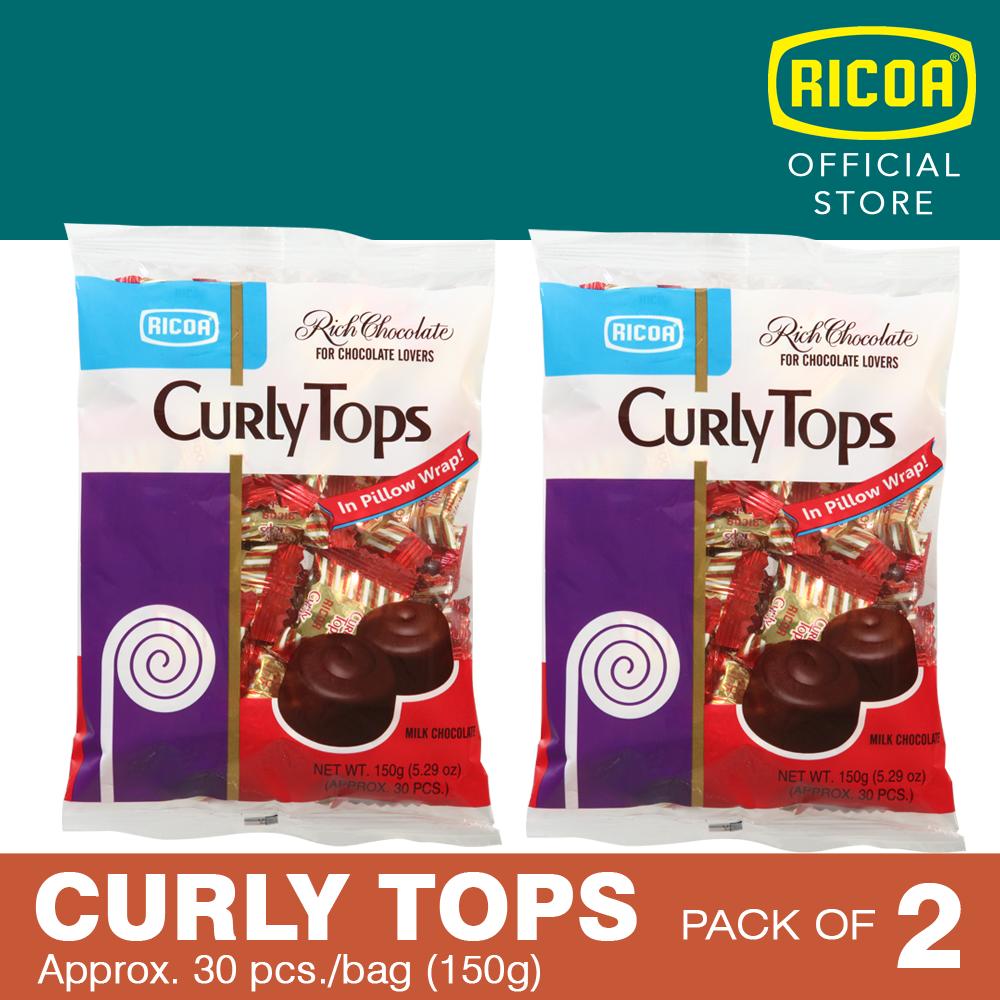 RICOA Curly Tops Milk Chocolate 150g (30s) - Pack of 2 | Lazada PH