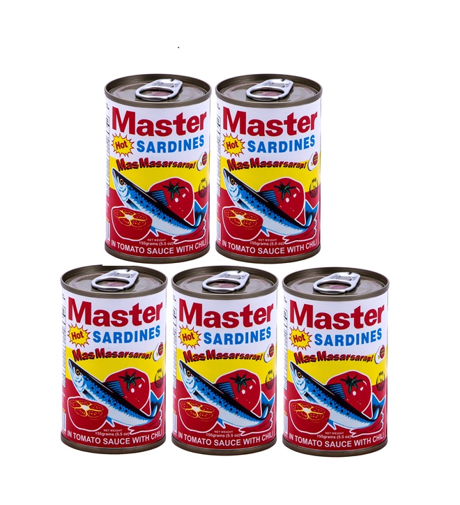 Master Sardines Hot in Tomato Sauce 155g x 5 | Lazada PH