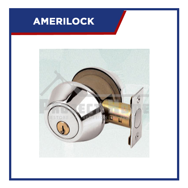 Amerilock Deadbolt Lock Chrome Finish Double Cylinder (AL 102 SSP ...