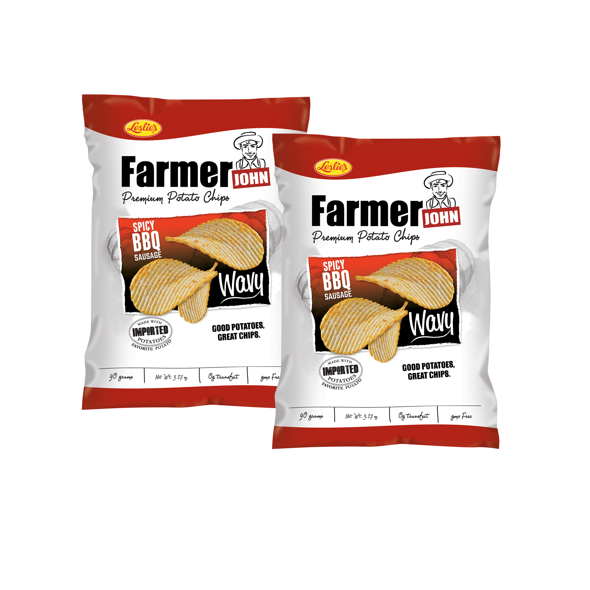 Farmer John Premium Potato Chips Spicy BBQ Sausage 90g x 2 | Lazada PH