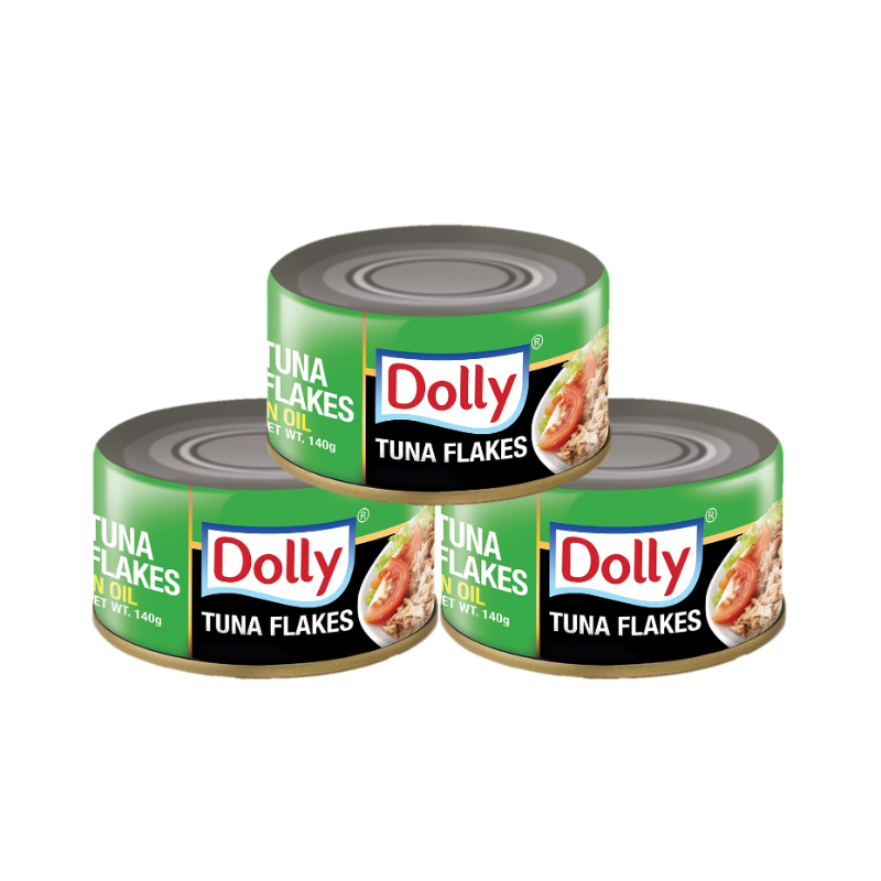 Dolly Tuna Flakes in Oil 140g x 3 | Lazada PH