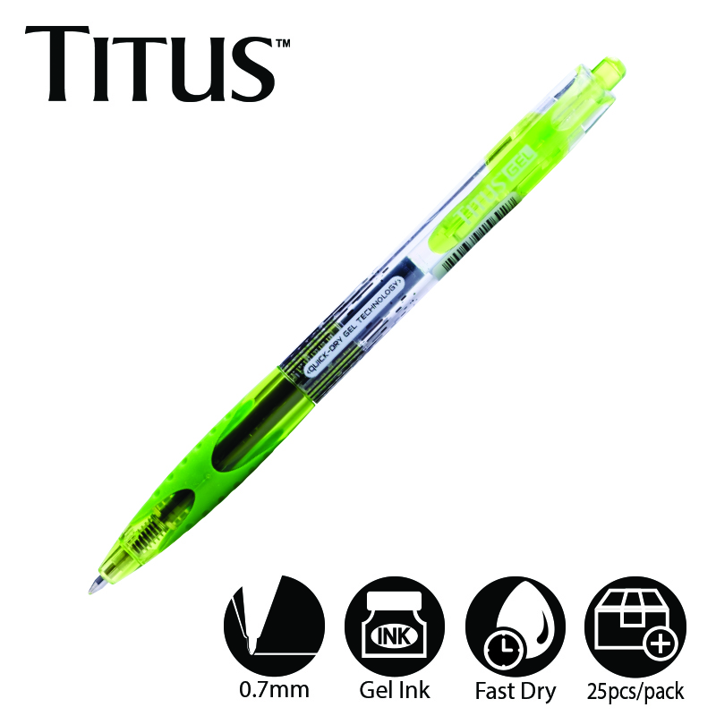 25pcs Titus QuickDry Gel Pen Retract | Lazada PH