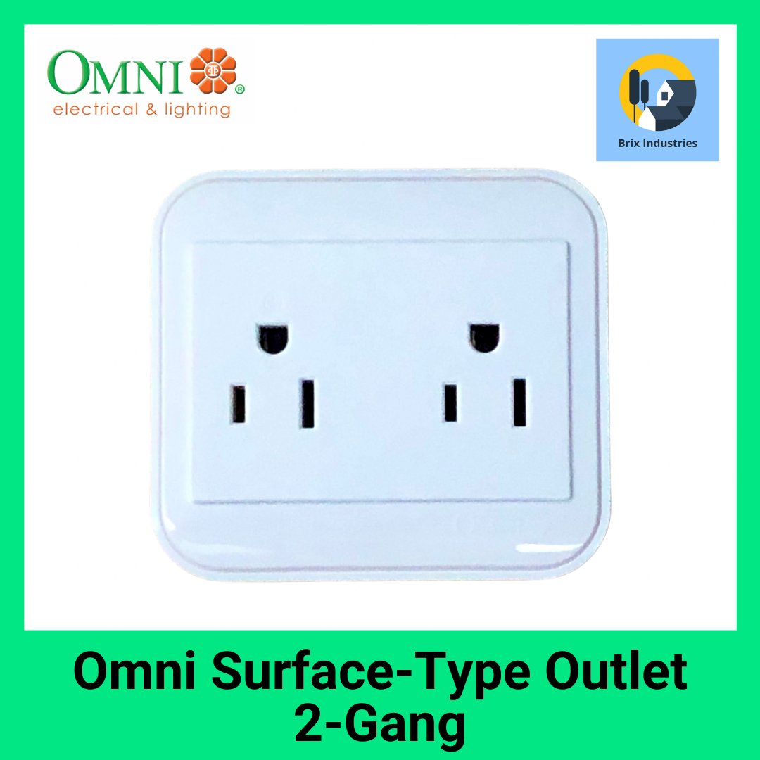 Omni Surface-Type Wall Outlet 2-Gang WSO-202-PK Modern and Stylish ...