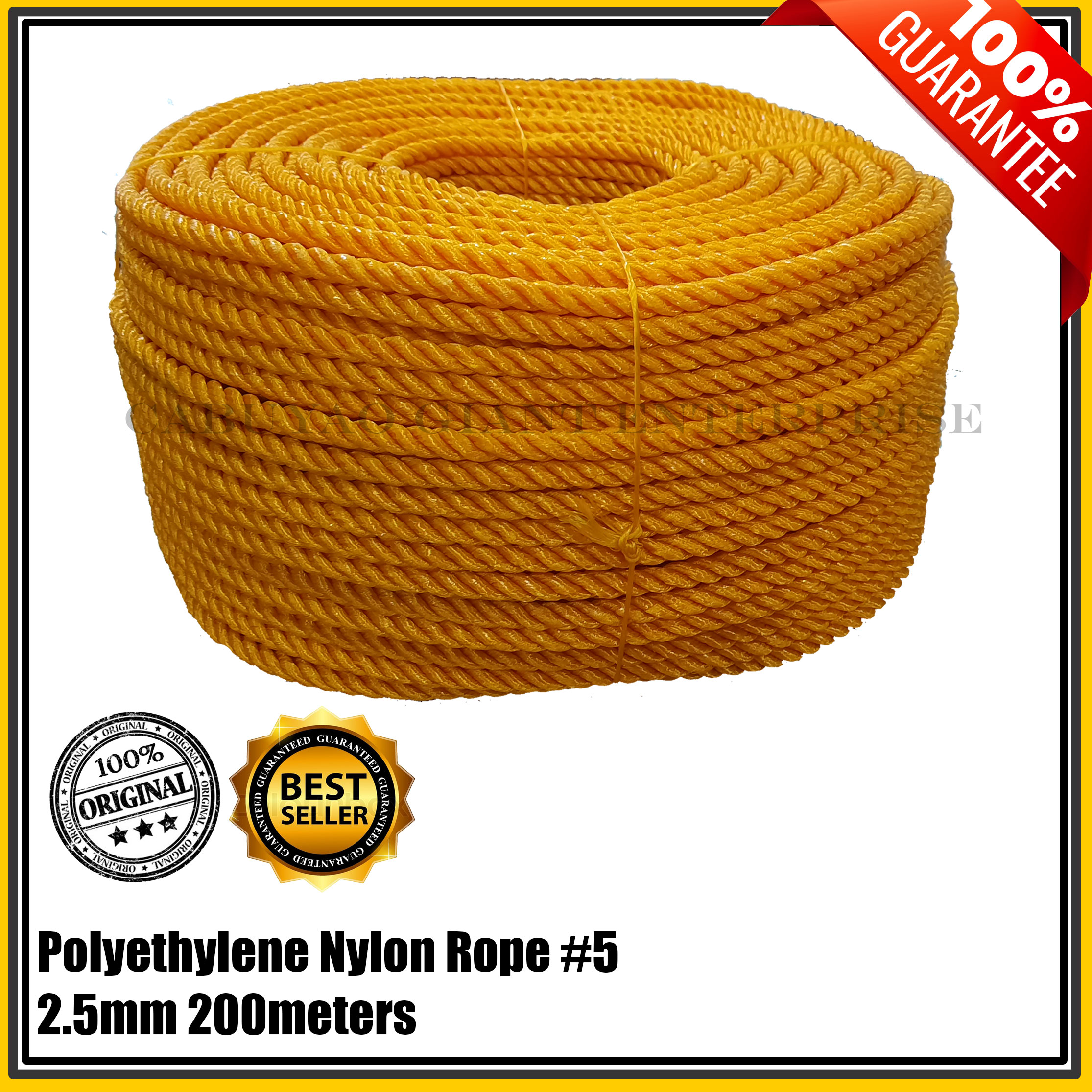 Polyethylene Nylon Rope #5 (2.5mm) 200meters long | Lazada PH