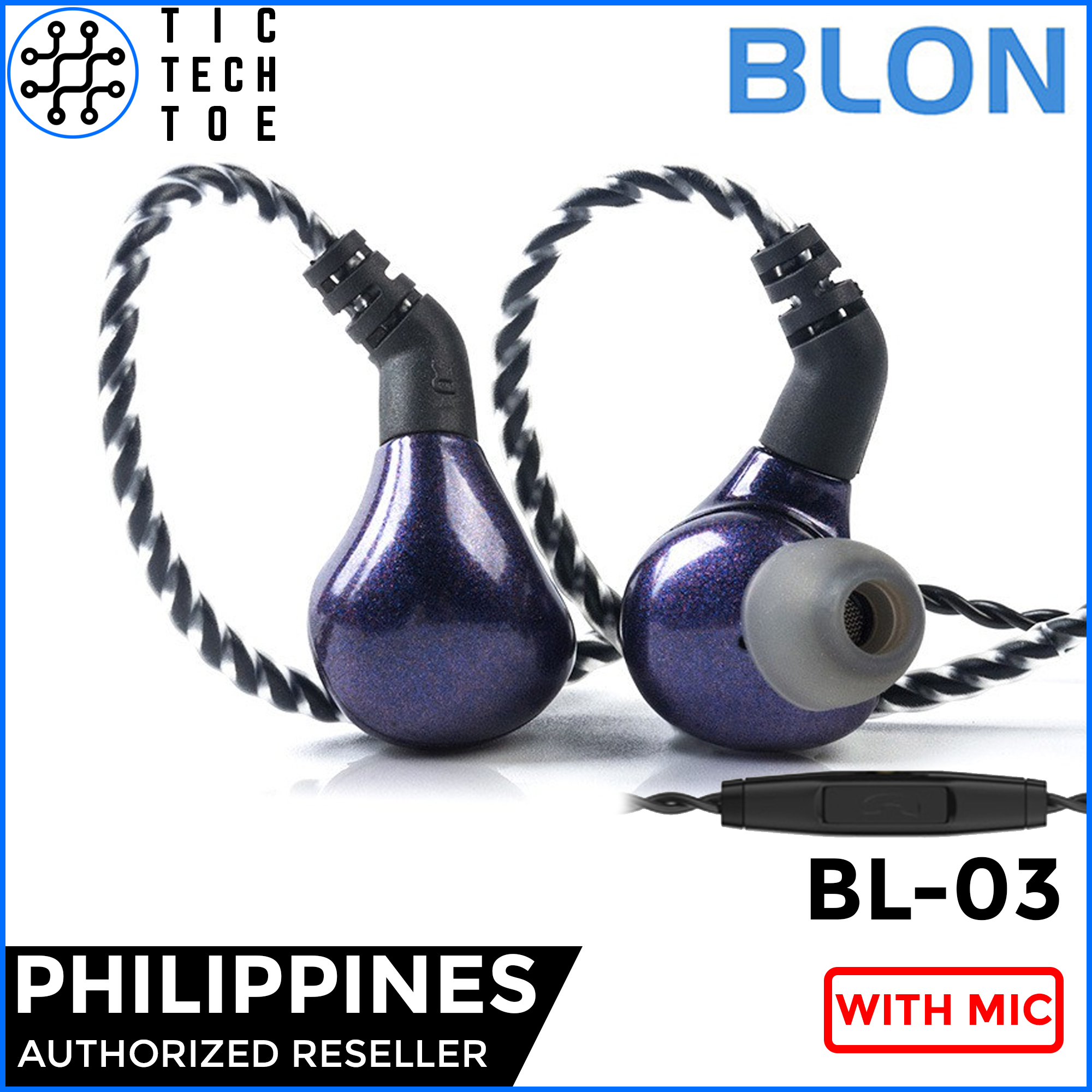 BLON BL-03 / BL03 03 HiFi Dynamic Carbon Driver Earphones with Mic ...