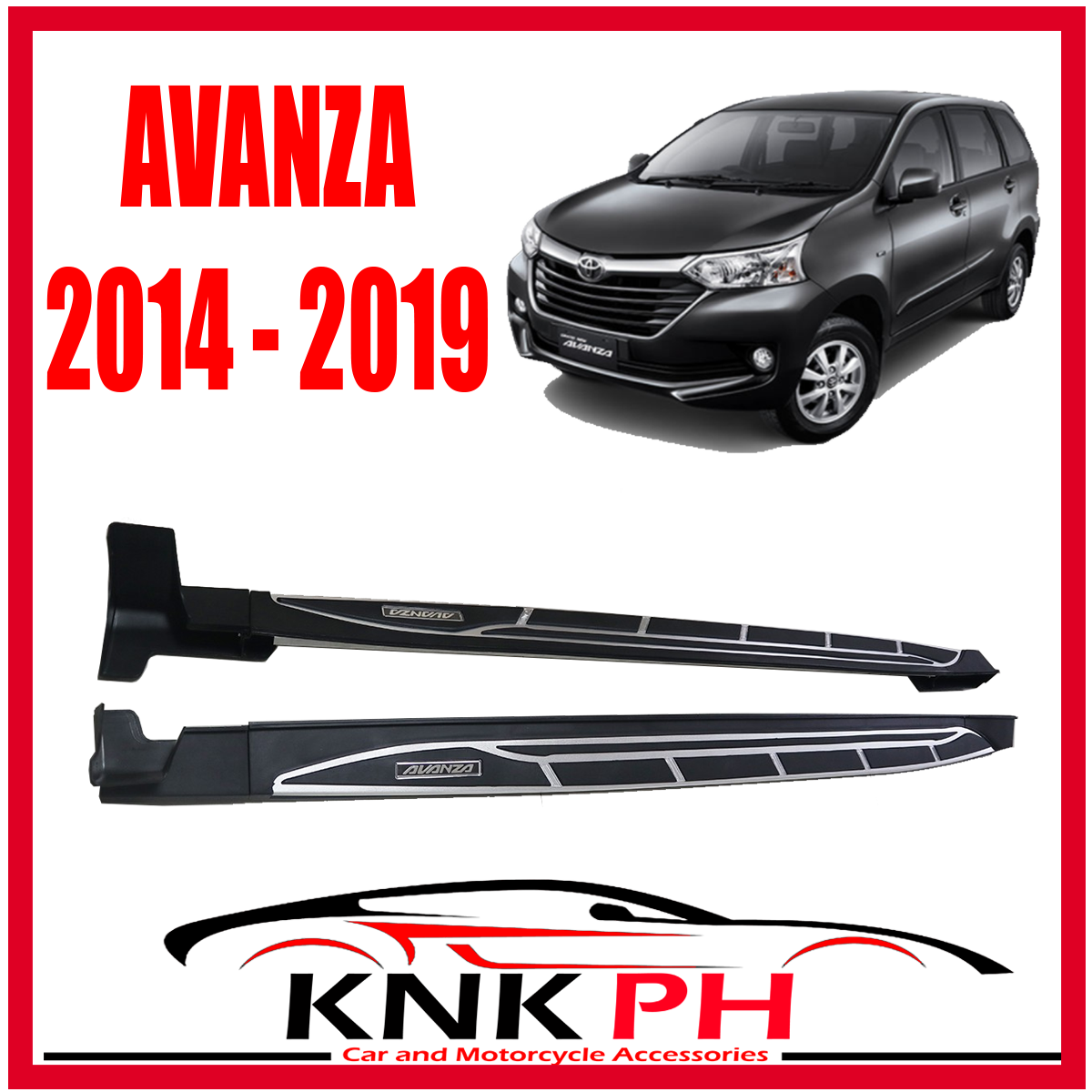 Toyota Avanza 2014-2019 Stepboard (Silver/Black) Step Board Running ...