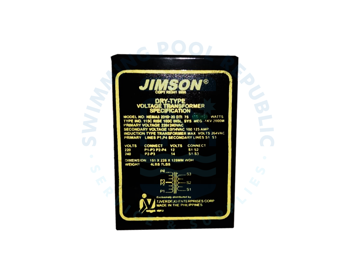 JIMSON, Transformer 75 Watts, 12V, Model No. NEMA3 2019-20 BTI | Lazada PH