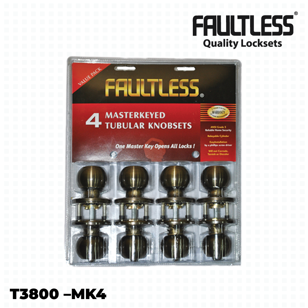 Faultless Knobset Master Key Set 4 T3600, T3800 | Lazada PH