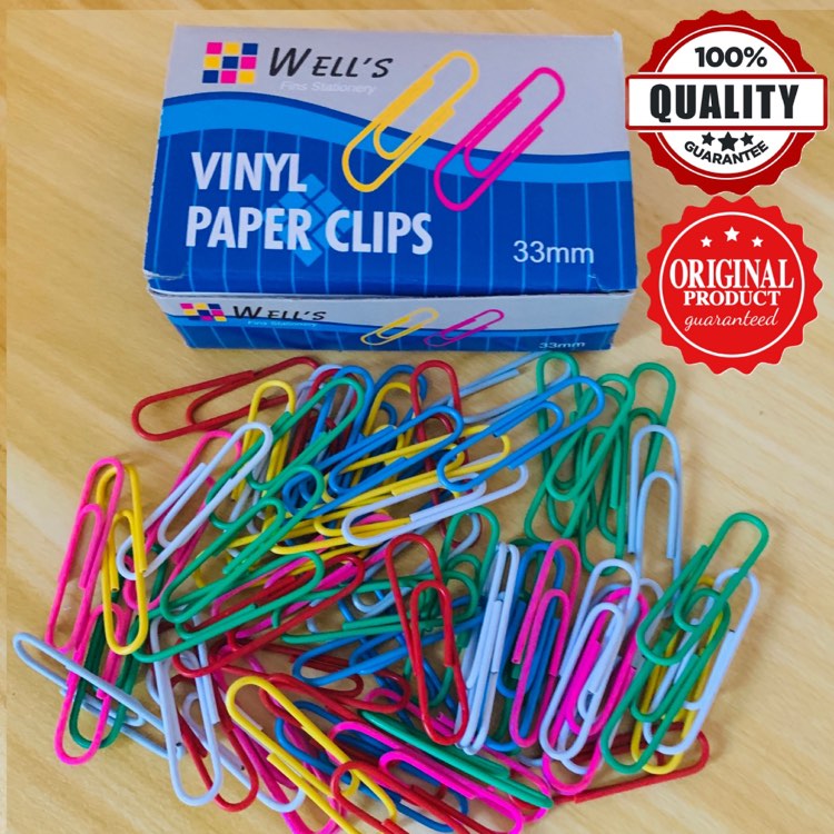 Well's Vinyl Paper Clips 33mm Small Assorted Color | Lazada PH