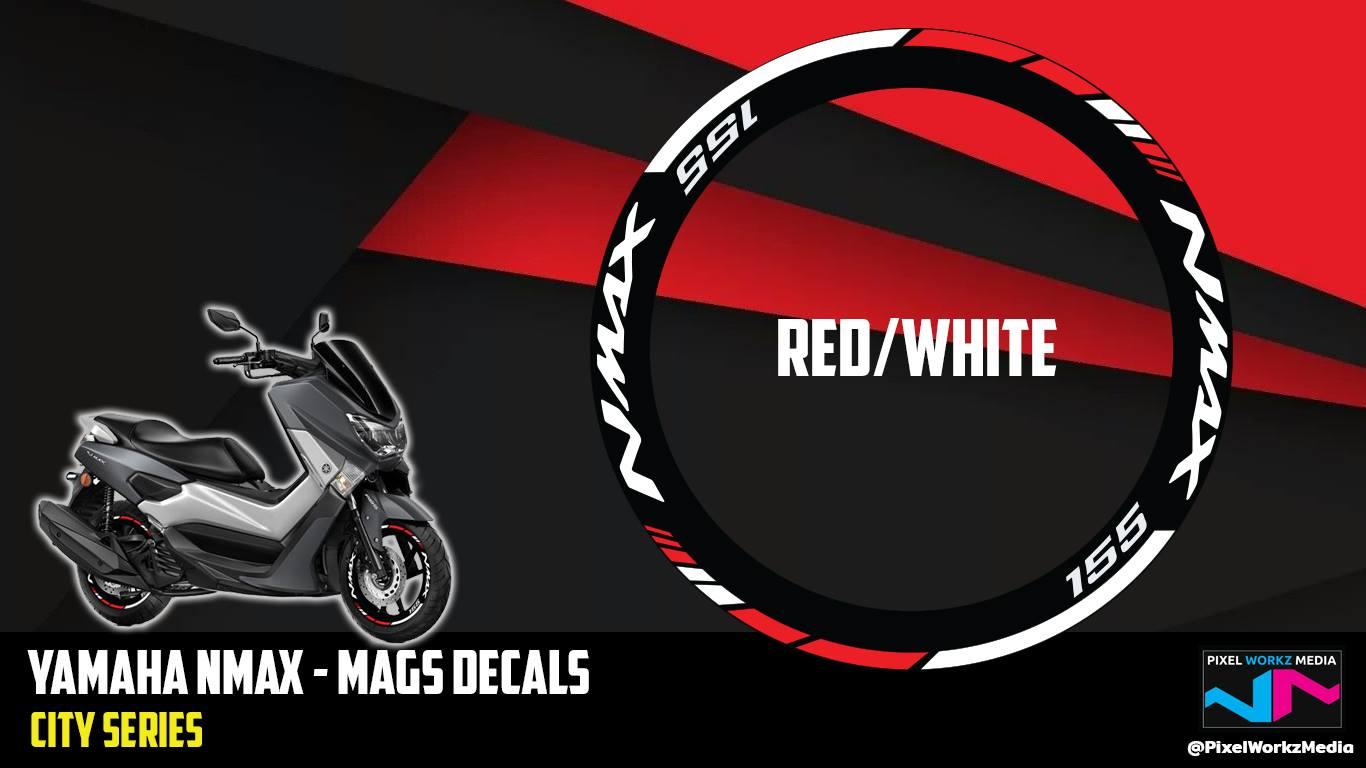 Yamaha NMax Mags Decal - City Series (RED WHITE) | Lazada PH