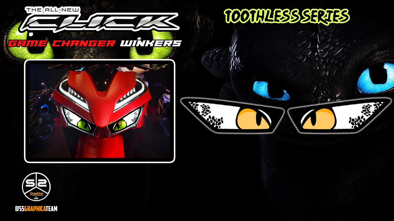 Honda Click v2/Game Changer - Winkers - Toothless Series - Orange ...