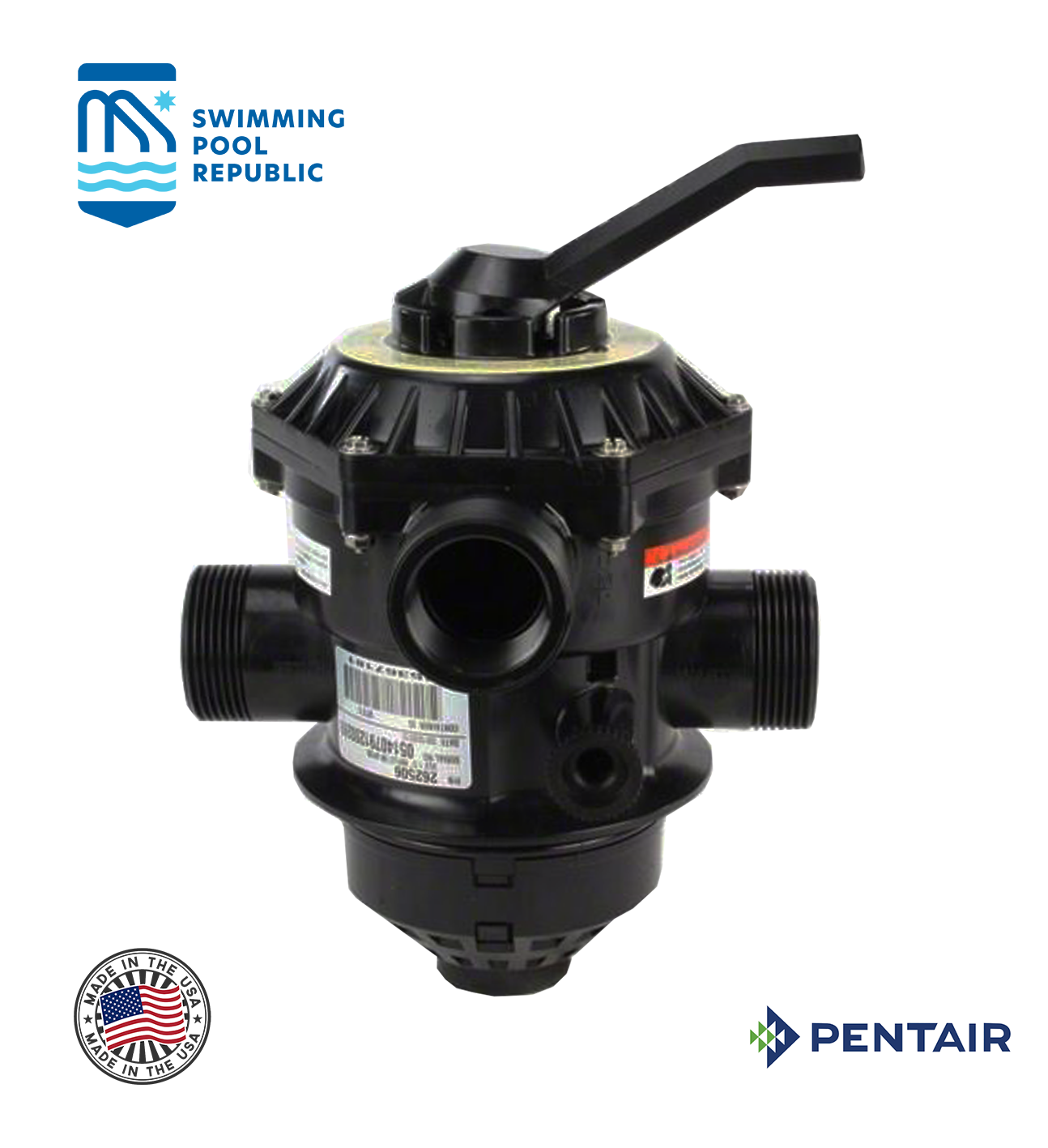 SWIMMING POOL FILTER REPLACEMENT PARTS, PENTAIR 6-WAY VALVE, 262506, 1. ...