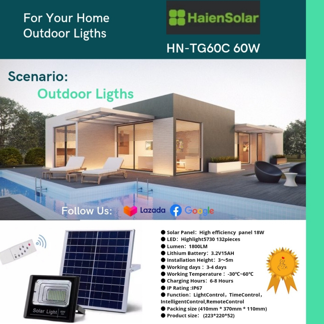 Haien Solar HN-TG60C Flood Light | Lazada PH