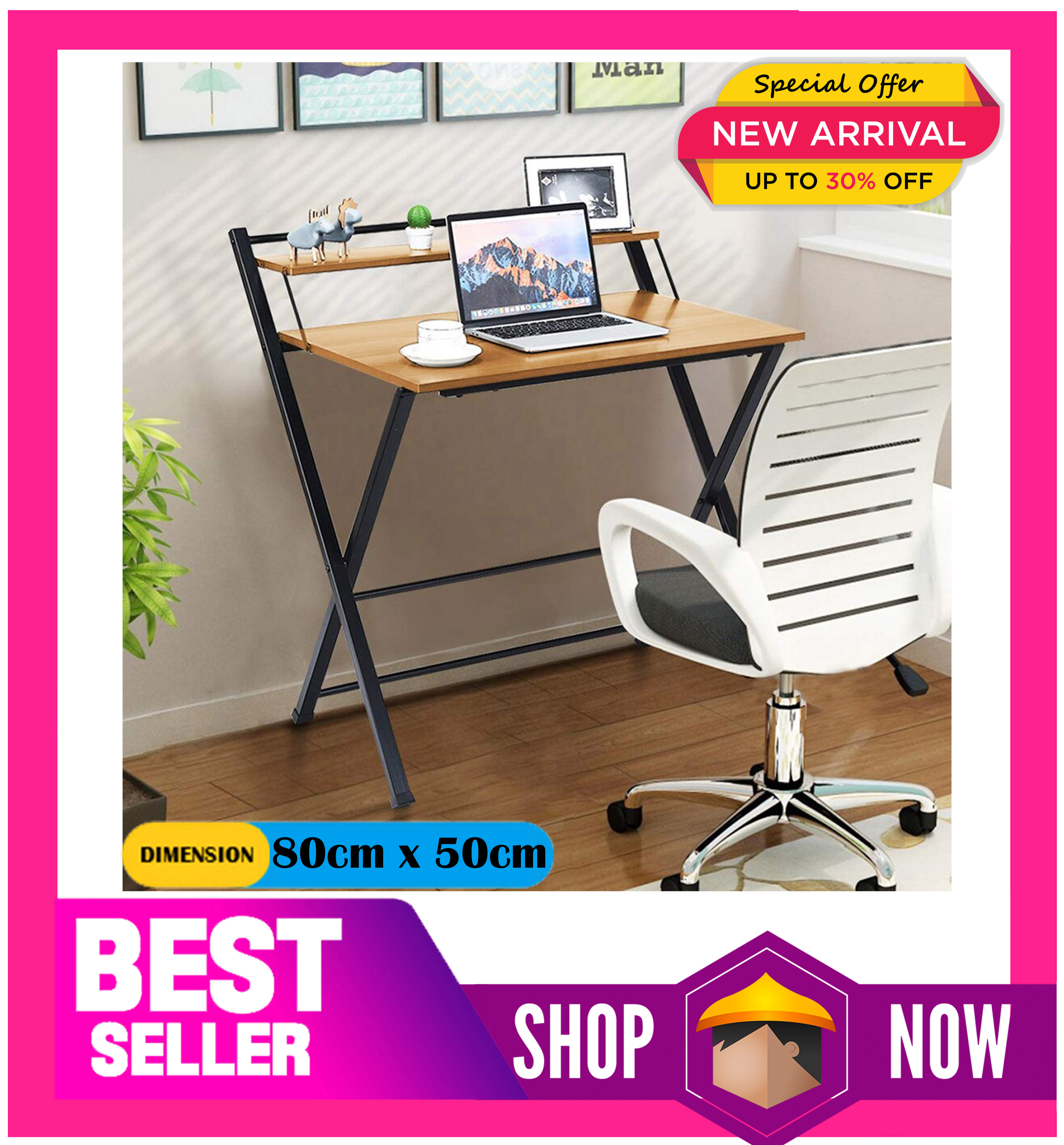 [BEST] Foldable Computer Table 80x50 Computer desk Laptop Table | Lazada PH