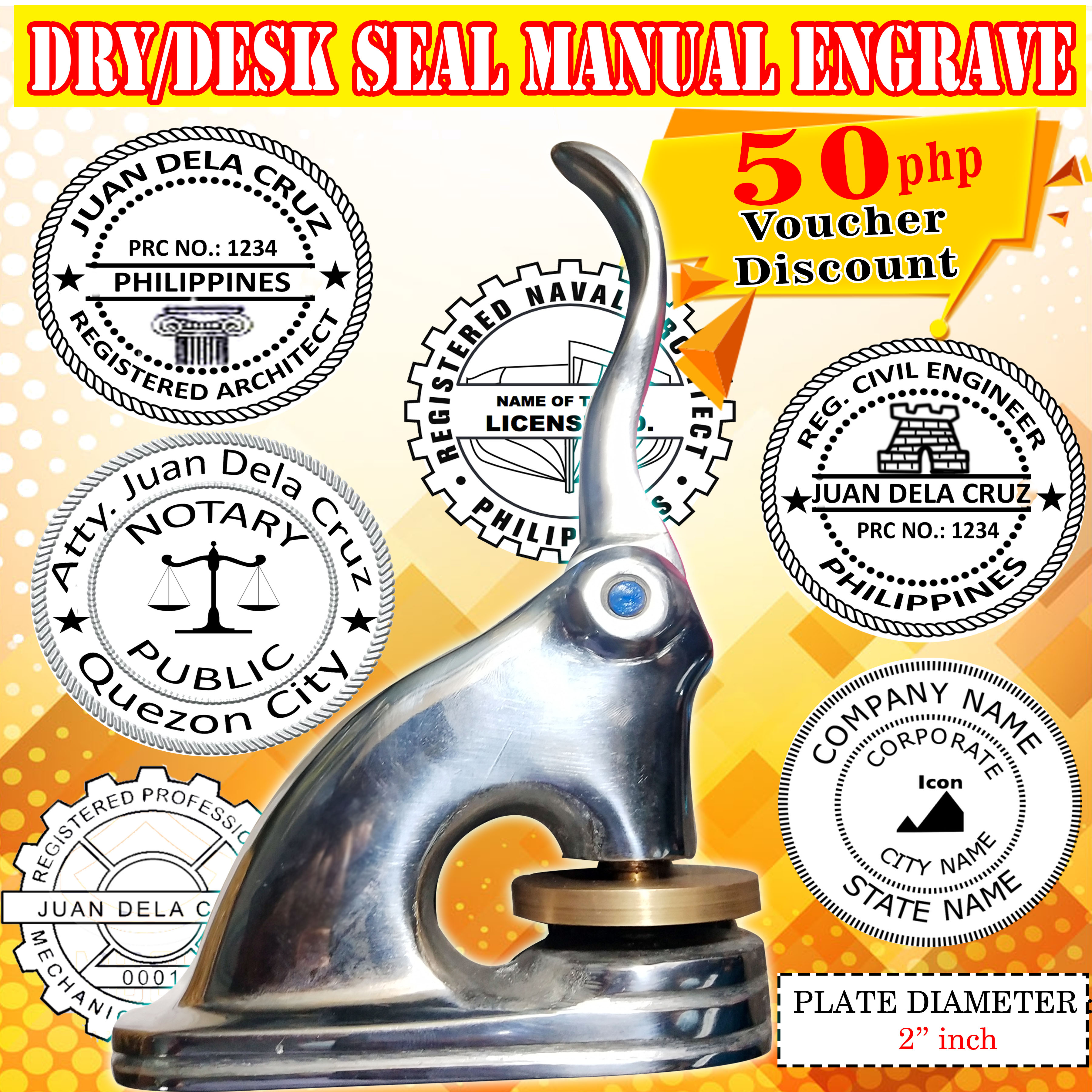 Dry Seal Desk Seal "Manual Engrave" | Lazada PH