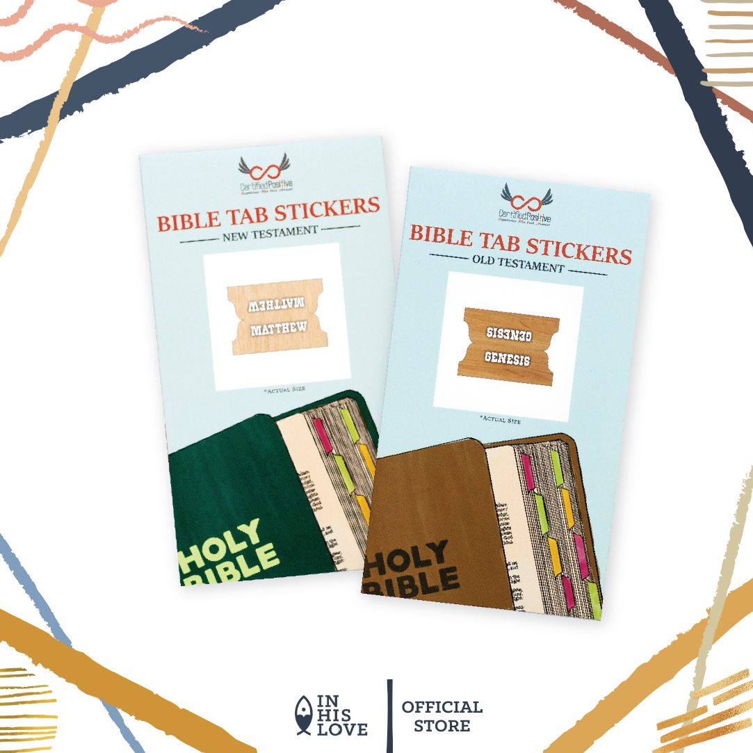 Certified Positive Bible Tab Stickers Old & New testament Set - Wood ...