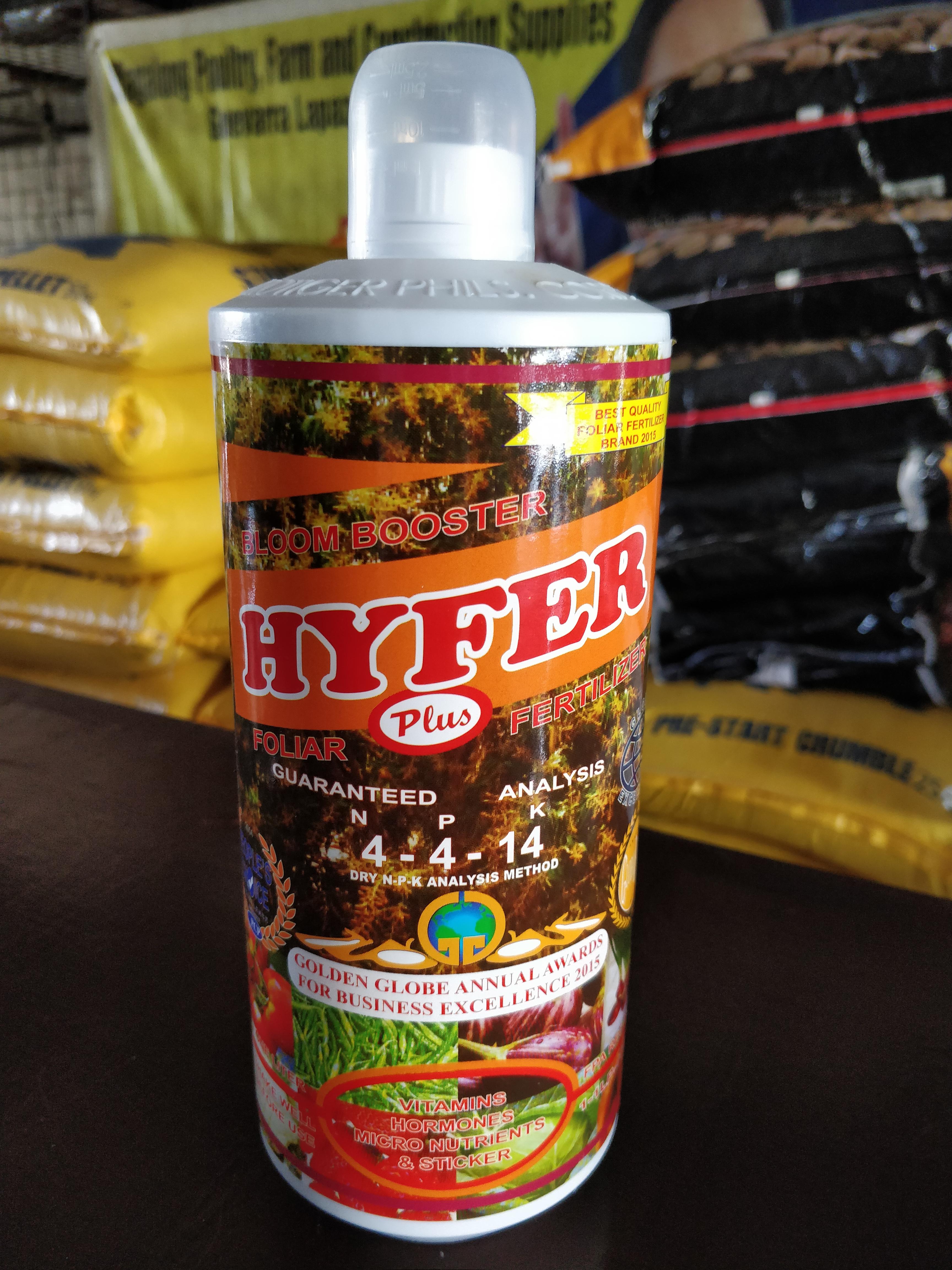 HYFER PLUS 4-4-14 FOLIAR FERTILIZER - BLOOM BOOSTER - 1 LITER | Lazada PH