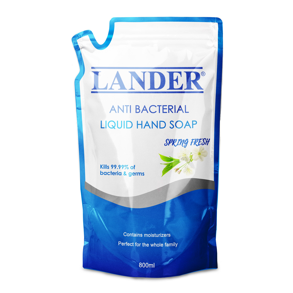 Lander Antibacterial Liquid Hand Soap 800mL Refill Pack - Spring Fresh ...