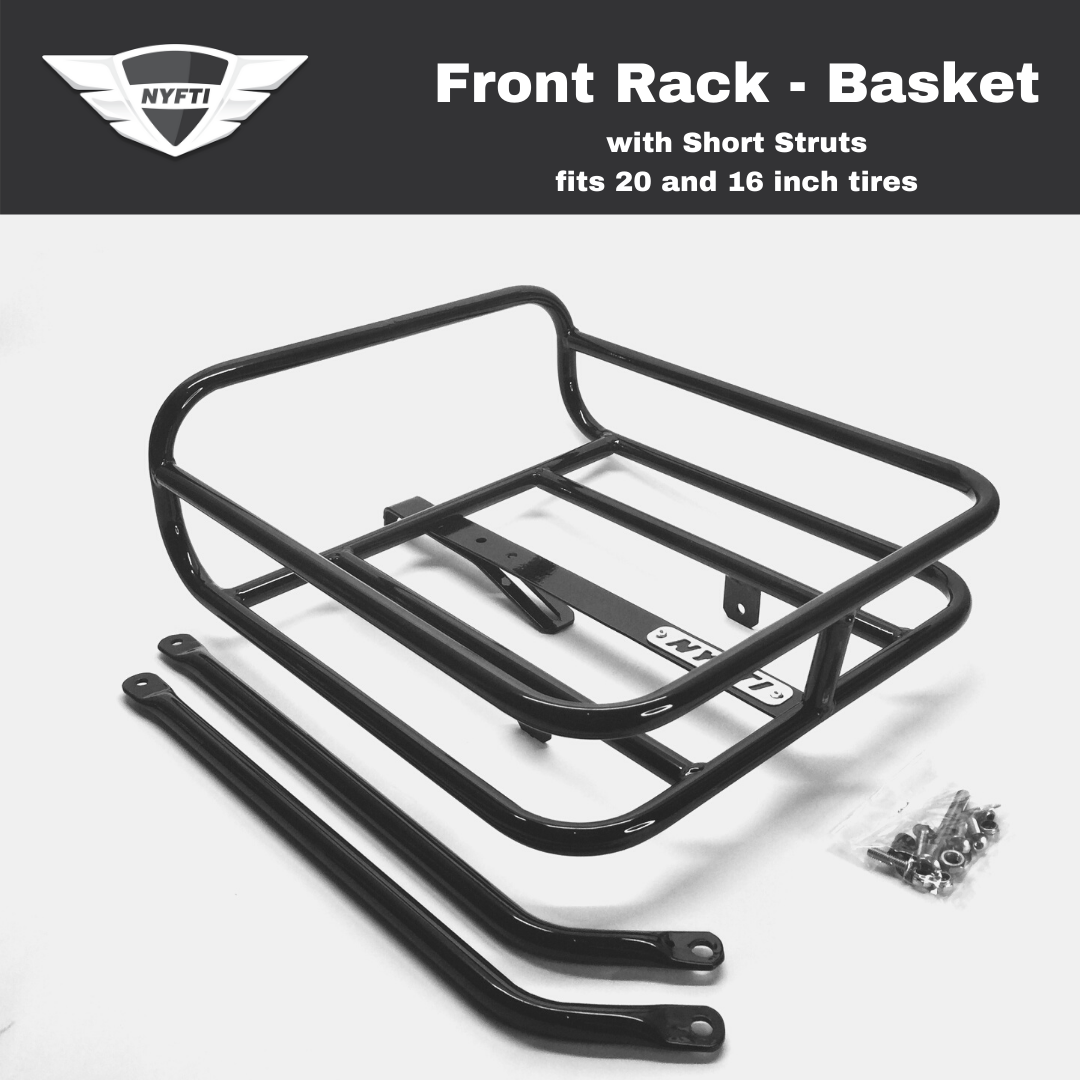 Nyfti Bicycles Front Rack - Basket Style - with Short Struts designed ...