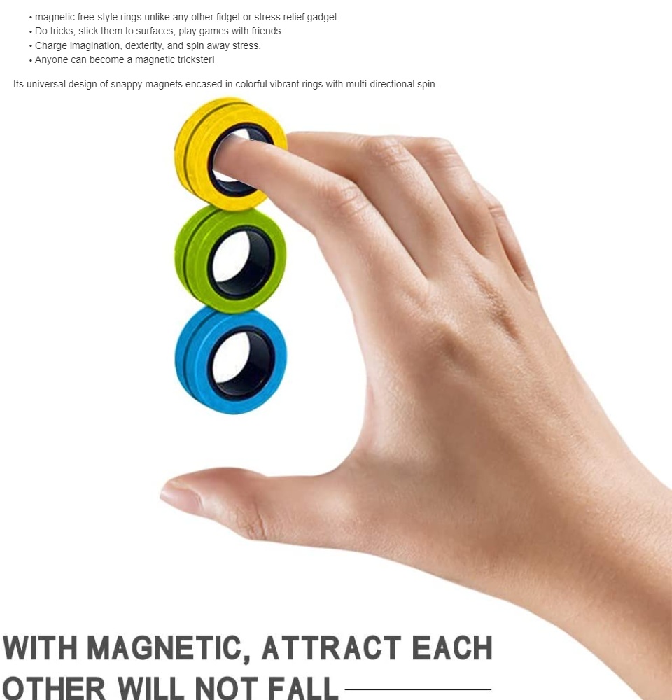 Stress Relief Magnetic Ring Toy Assorted color | Lazada PH