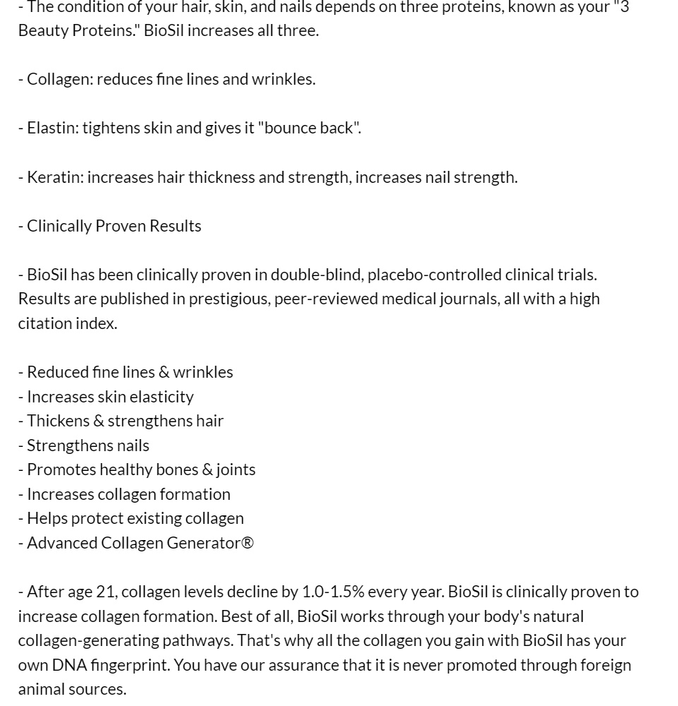 BioSil Advanced Collagen Generator 60 Small Vegan Liquid Capsules ...